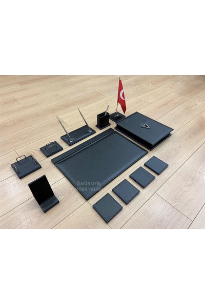 Ömür Ofis Triplex Sümen Takımı - Siyah - Mavi