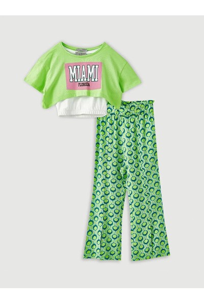 Little Star Kız Çocuk Miami Florida Pantolon Takım