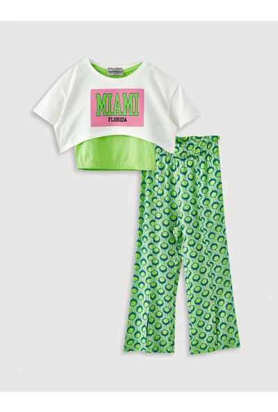 Little Star Kız Çocuk Miami Florida Pantolon Takım
