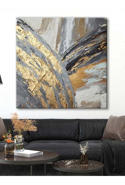 Voovart Dekoratif Gold Abstract Kanvas Tablo - Voov2200 Voovart Dekoratif Gold Abstract Kanvas Tablo - Voov2200
