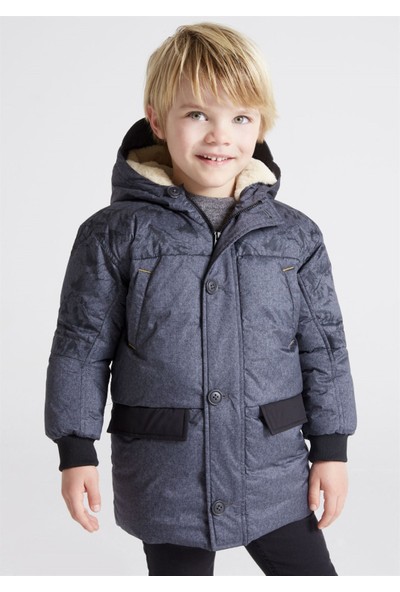 Mayoral Erkek Çocuk Kürk Astarlı Uzun Boy Kışlık Mont