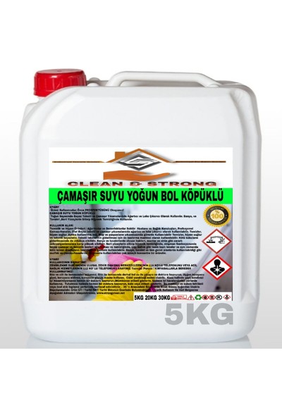 Clean&Strong Çamaşır Suyu Köpüklü Yoğun 5 kg