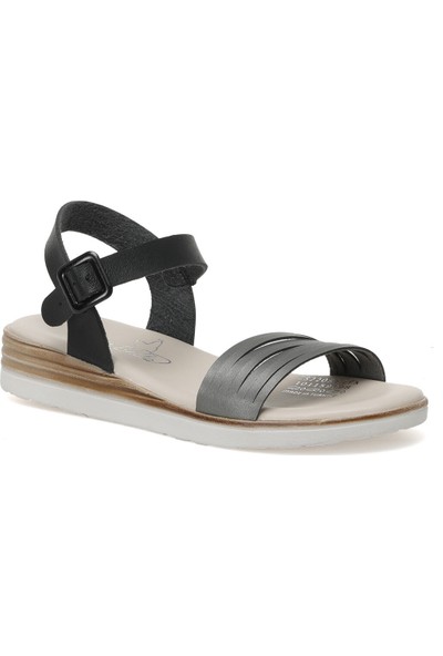 Art Bella CS22051 2fx Siyah Kadın Kalın Taban Sandalet