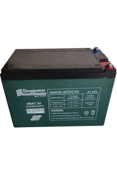 Deep Power 12 V 24 Ah 6-Dzm-24 Yatık Motorsiklet Aküsü