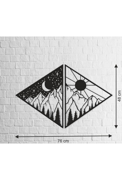 Unt Moon And Sun Dekoratif Ahşap Tablo, Duvar Dekoru Unt Moon And Sun Dekoratif Ahşap Tablo, Duvar Dekoru