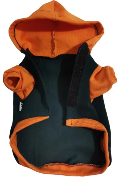 Turuncu Yeşil College Baskılı Sweatshirt