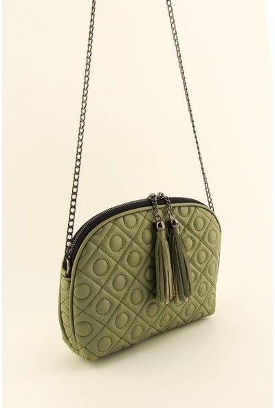 Hnb Çanta Kadın Kapitone Püskül Detaylı Çapraz Postacı Çantası