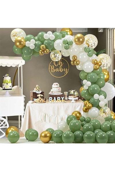 Party City Özel Küf Yeşili Balon Zincir Seti 5metre Party City Özel Küf Yeşili Balon Zincir Seti 5metre