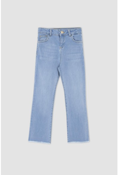 DeFacto Kız Çocuk İspanyol Paça Geniş Paça Pantolon Y4526A622AU