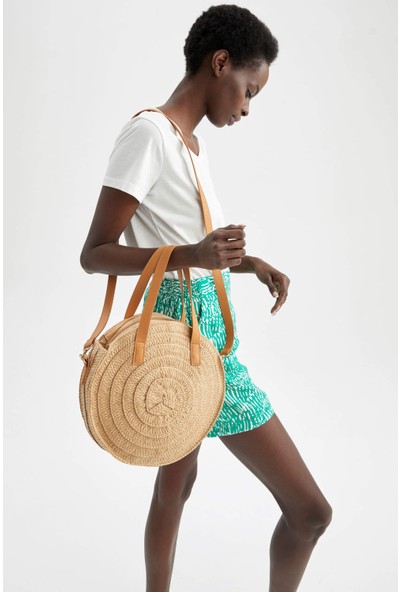 DeFacto Kadın Hasır Büyük El Çantası W7277AZNS