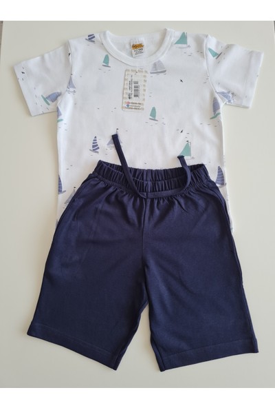 Crazy Monkey Bisiklet Yaka Kısa Kollu Yelken Baskılı Cep Detaylı Tişört ve Kaprili Takım Crazy Monkey Bisiklet Yaka Kısa Kollu Yelken Baskılı Cep Detaylı Tişört ve Kaprili Takım