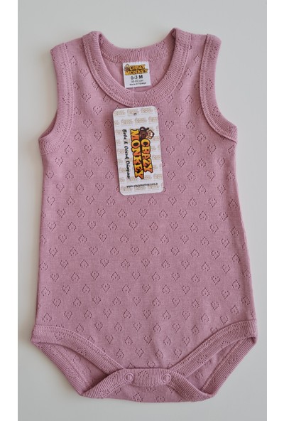 Crazy Monkey Sıfır Kol Delikli Model Kız Bebek Çıtçıtlı Body
