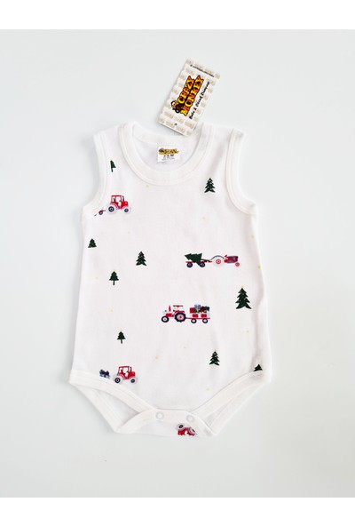 Crazy Monkey Sıfır Kollu Ağaç Baskılı Bebek Çıtçıtlı Body Crazy Monkey Sıfır Kollu Ağaç Baskılı Bebek Çıtçıtlı Body