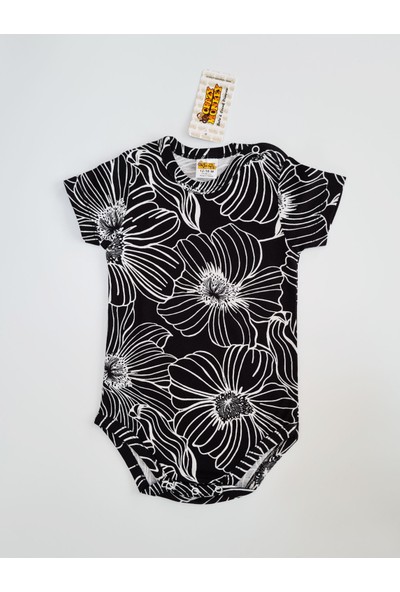 Crazy Monkey Kısa Kollu Çiçek Baskılı Kız Bebek Çıtçıtlı Body Crazy Monkey Kısa Kollu Çiçek Baskılı Kız Bebek Çıtçıtlı Body