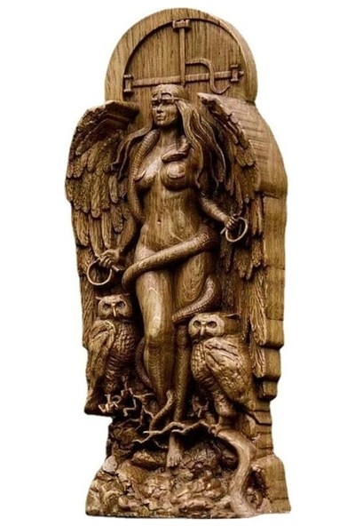 Simba Antik Wiccan Tanrıçası Heykeli - Kahverengi (Yurt Dışından)