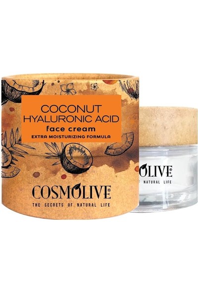 Cosmolive Yüz Kremi Hindistan Cevizi Yağı+Hyaluronic Acid 50 ml