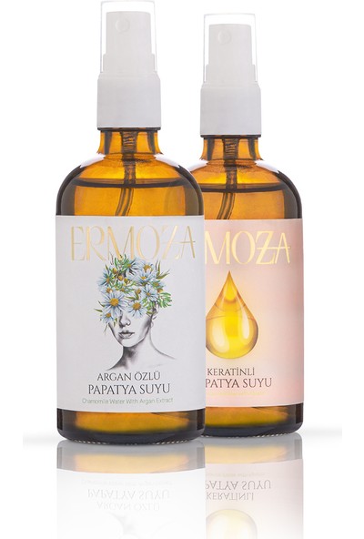 Ermoza Kozmetik Ermoza Saç Bakım Seti Keratin Ve Argan 100 Ml + 100ml Cam Şişe