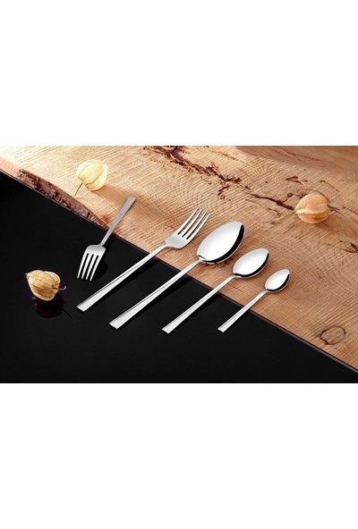 Gökdil Asrin 90 Parça 12 Kişilik Çeyizlik Çatal & Kaşık & Bıçak Takımı