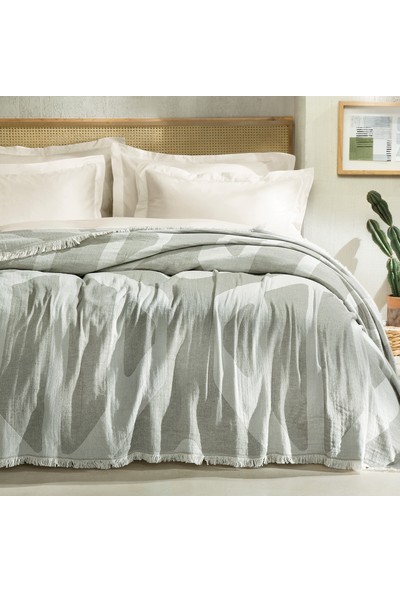 Yataş Bedding Tierra Çift Kişilik Müslin Pike Yatak Örtüsü - Adaçayı Yataş Bedding Tierra Çift Kişilik Müslin Pike Yatak Örtüsü - Adaçayı