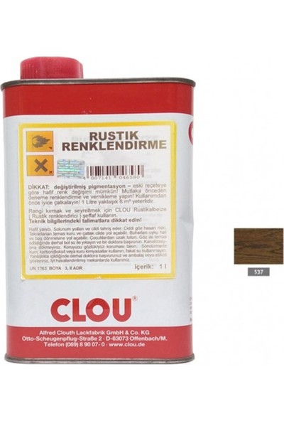 CLOU 537 Koyu Ceviz Rustic Efekt Renklendirici 1litre CLOU 537 Koyu Ceviz Rustic Efekt Renklendirici 1litre