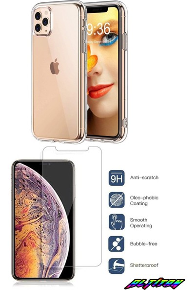 Altitan Iphone 11 Pro Şeffaf Kılıf ve Ekran Koruyucu Kırılmaz Cam Set