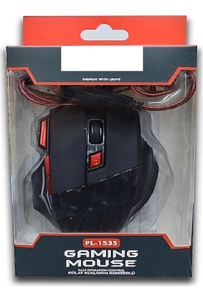 RealForce Işıklı Kutulu USB Oyun Mouse PL-1535 RealForce Işıklı Kutulu USB Oyun Mouse PL-1535