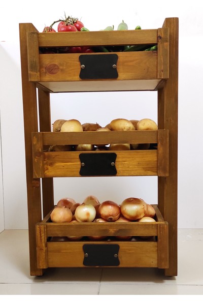 Wood Retro Woodretroahşap Sebzelik, Mutfak Organizeri, Büyük Boy Wood Retro Woodretroahşap Sebzelik, Mutfak Organizeri, Büyük Boy