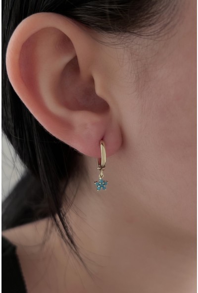 Fiyonk Kuyumculuk 14 Ayar Altın Firuze Yıldız Detaylı Küpe Fiyonk Kuyumculuk 14 Ayar Altın Firuze Yıldız Detaylı Küpe