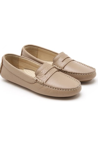 Desa Brithney Bej Kadın Deri Loafer