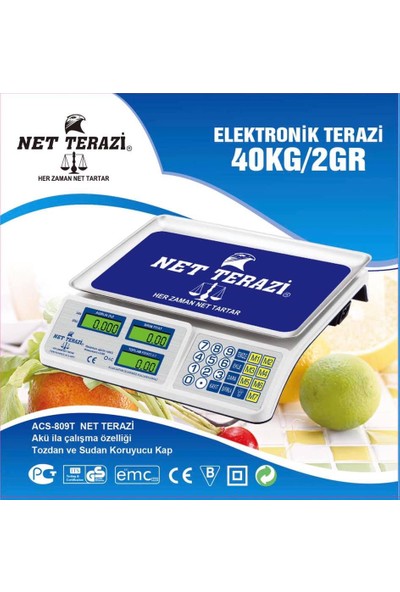 Net Terazi 40 kg Terazi Net ACS-809T Net Terazi 40 kg Terazi Net ACS-809T