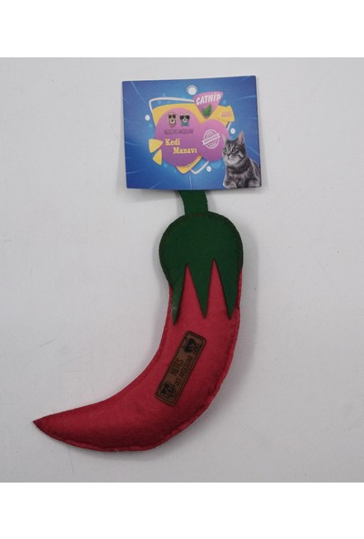 Nefes Pet Biber Figürlü Kedi Otlu Keçe Kedi Oyuncak Nefes Pet Biber Figürlü Kedi Otlu Keçe Kedi Oyuncak