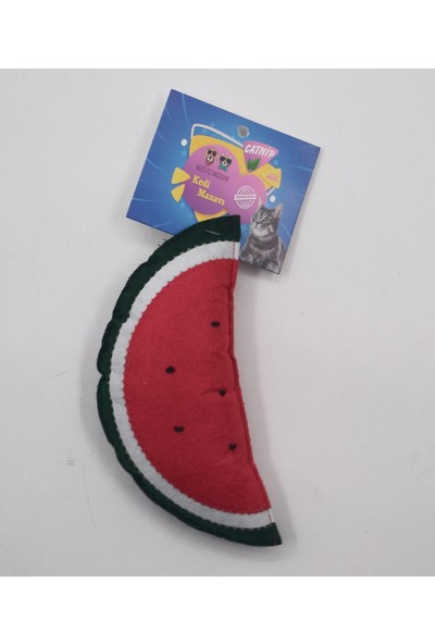 Nefes Pet Karpuz Figürlü Kedi Otlu Keçe Kedi Oyuncak Nefes Pet Karpuz Figürlü Kedi Otlu Keçe Kedi Oyuncak