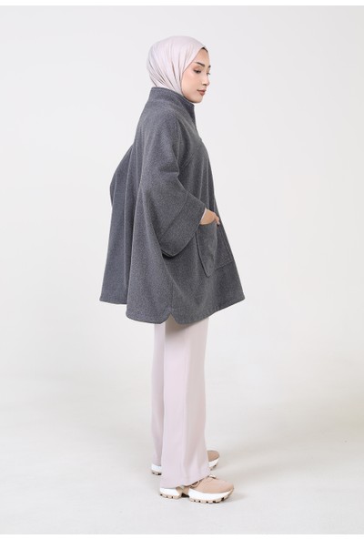 SETRMS Antrasit Dik Yaka Cep Detaylı Panço Kap 2213178