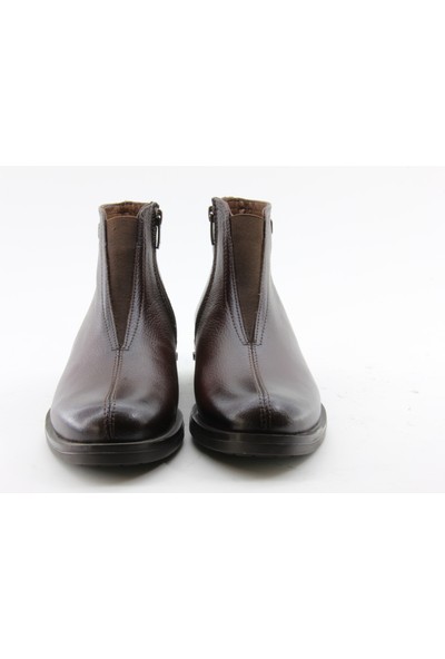Alemara Deri ve El Işçiliği Kahverengi Tasarım Kadın Bot