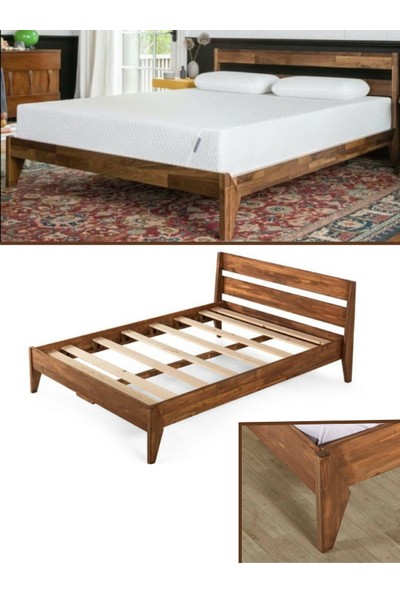 Koç Tek Yapı Kraz Ahşap Karyola-Ceviz