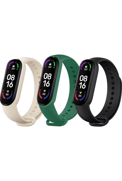 Paleon Xiaomi Mi Band 3/4 Silikon Kordon 3 Adet Paleon Xiaomi Mi Band 3/4 Silikon Kordon 3 Adet