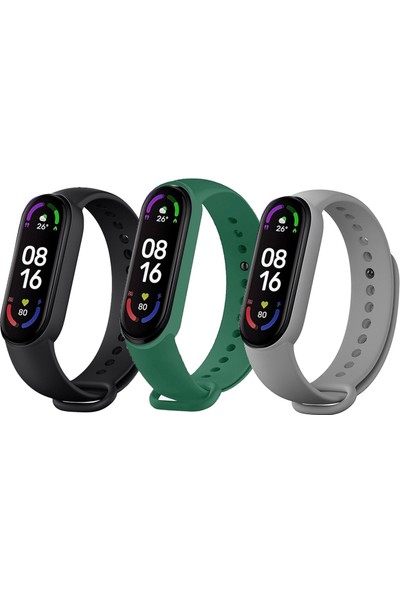Paleon Xiaomi Mi Band 3/4 Silikon Kordon 3 Adet Paleon Xiaomi Mi Band 3/4 Silikon Kordon 3 Adet
