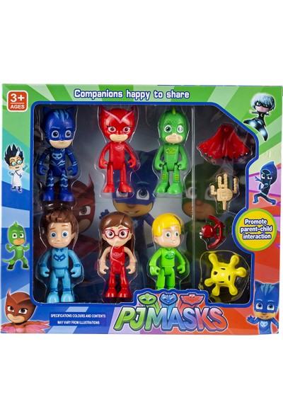 Niyet Pj Mask - Set - 6 Adet Figür Oyuncak - Figür Oyuncak - Oyuncak
