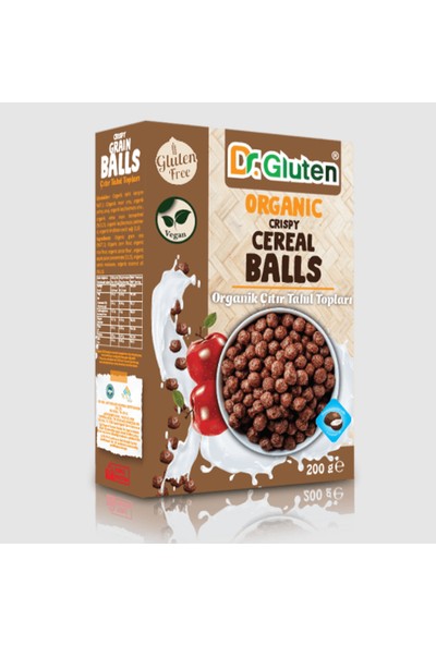 Dr. Gluten Organik Glutensiz Çıtır Tahıl Topları (Vegan) 200 gr