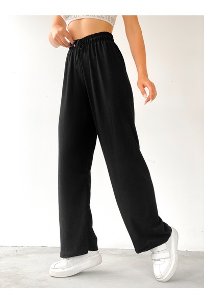 Bejna Kadın Beli Lastikli Palazzo Pantolon