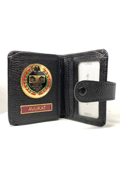 Trend Cüzdan Barolar Birliği Avukat Rozetli Çıtçıtlı Cüzdan Deri