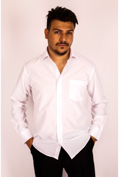 Fatella Erkek Uzun Kol Beyaz Klasik Gömlek Fatella Erkek Uzun Kol Beyaz Klasik Gömlek