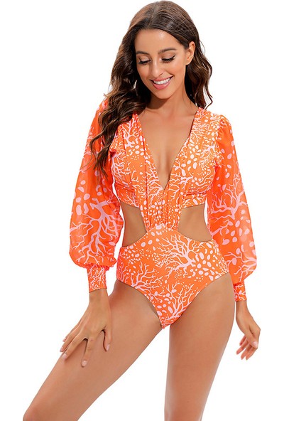 Swico Remado Kadın Uzun Kollu Mayo - Turuncu (Yurt Dışından) Swico Remado Kadın Uzun Kollu Mayo - Turuncu (Yurt Dışından)