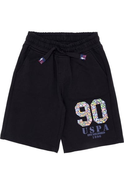 U.S. Polo Assn. Erkek Çocuk Siyah Örme Şort 50252223-VR046
