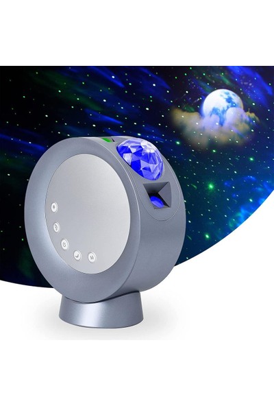 Looeoodoo LED Yıldız Projektör Işığı Galaxy Aydınlatma Mavi