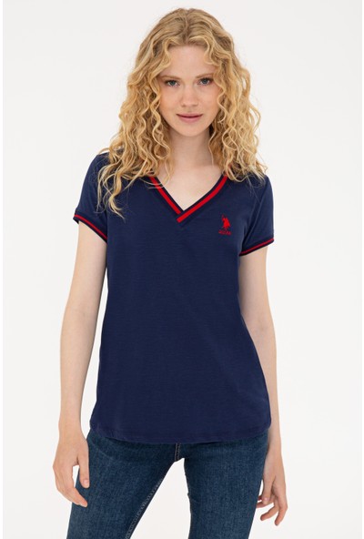 U.S. Polo Assn. Kadın Lacivert T-Shirt 50252262-VR033