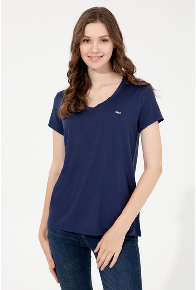U.S. Polo Assn. Kadın Lacivert T-Shirt 50247980-VR033