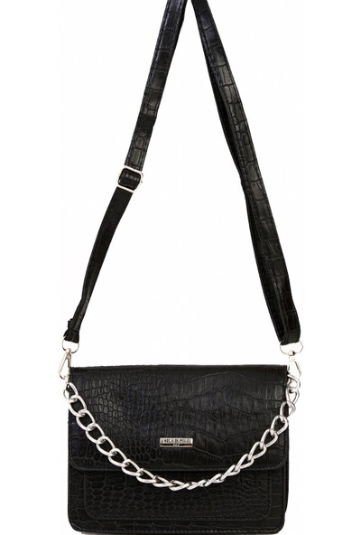 Aqua Di Polo 1987 APBV003501 Kadın Siyah Omuz Çantası