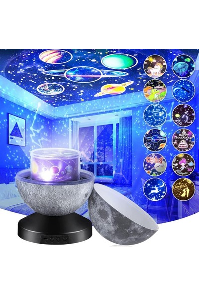 Onxe 360° Döndürme Yıldızlı Galaksi Projektörü Gece Lambaları Onxe 360° Döndürme Yıldızlı Galaksi Projektörü Gece Lambaları