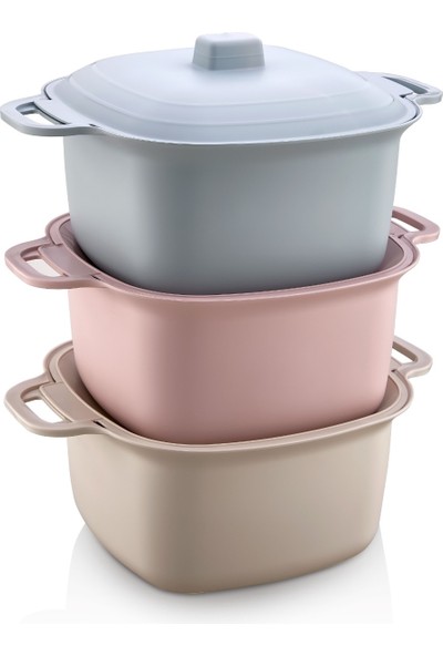 Axel 4 lt Tencere Modeli Saklama Kabı 3'lü